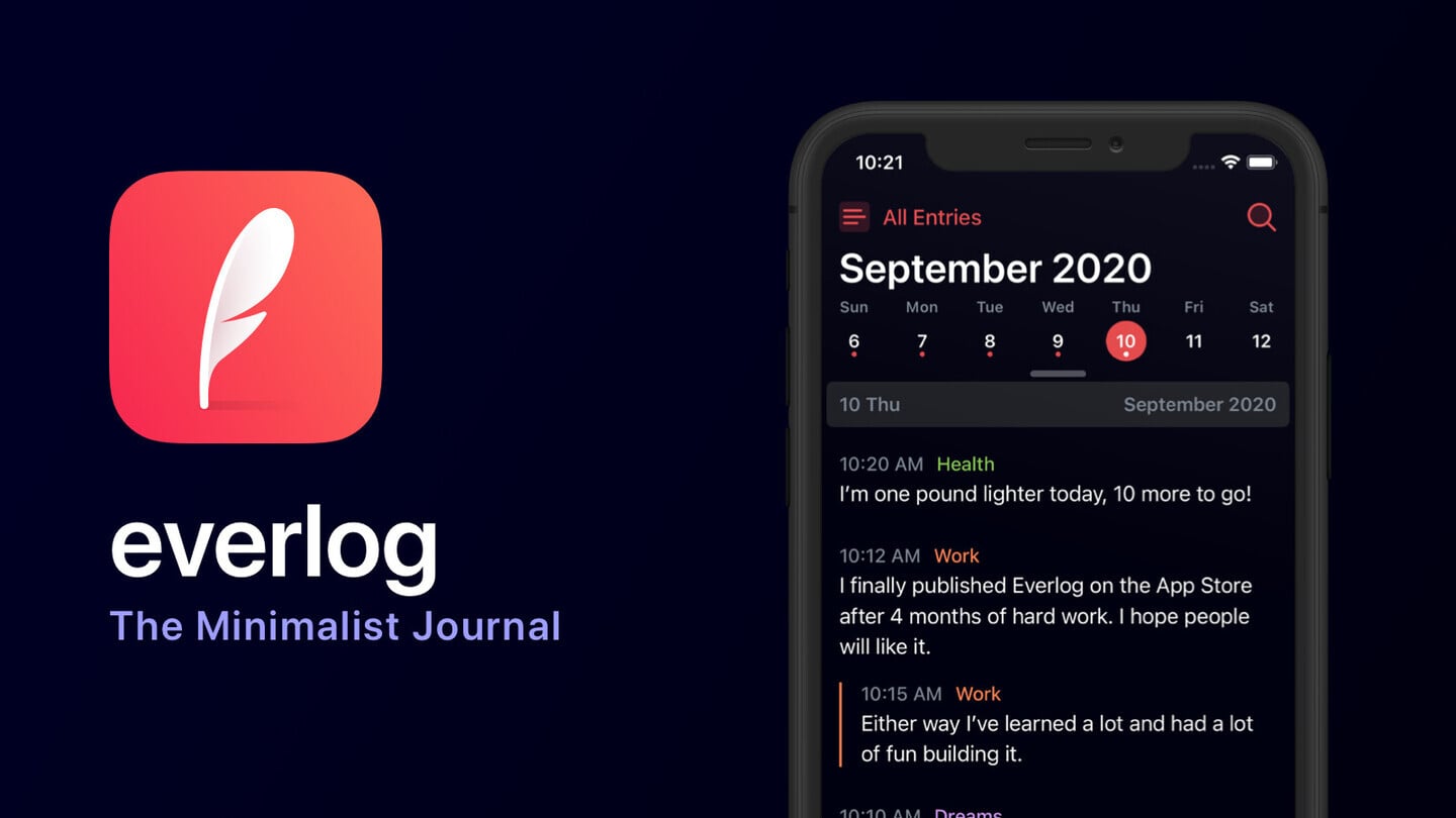 Everlog is a Minimalist Journaling App With a Unique Concept