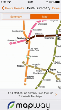 Mexico City Metro Map by Mapway Limited