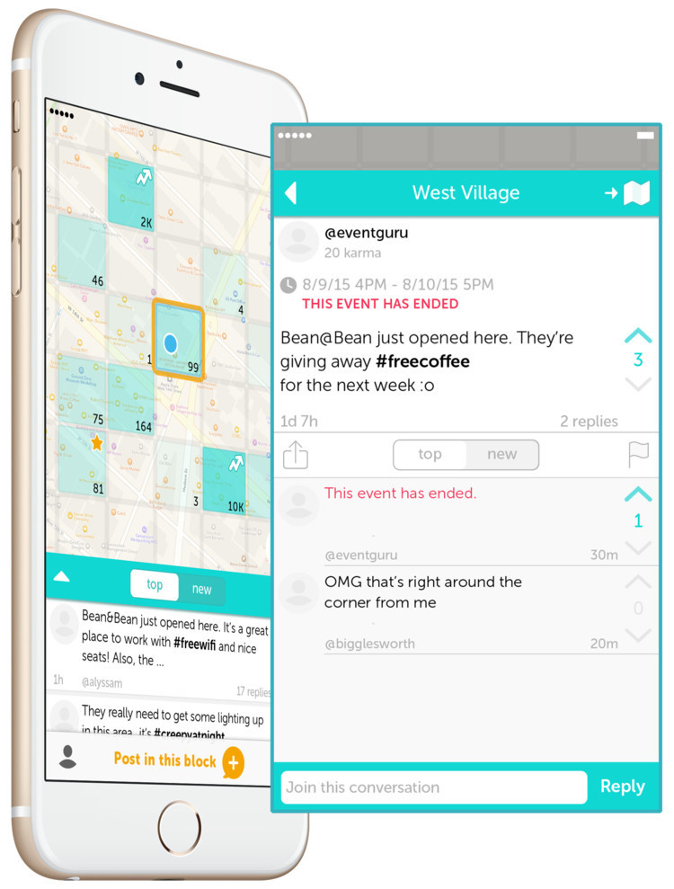 Chat on a grid of message boards with Gabbermap