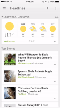 Get comprehensive weather and headlines on iOS with Google News & Weather