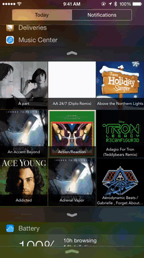 Music Center is a widget that gives you fast access to your favorite tunes